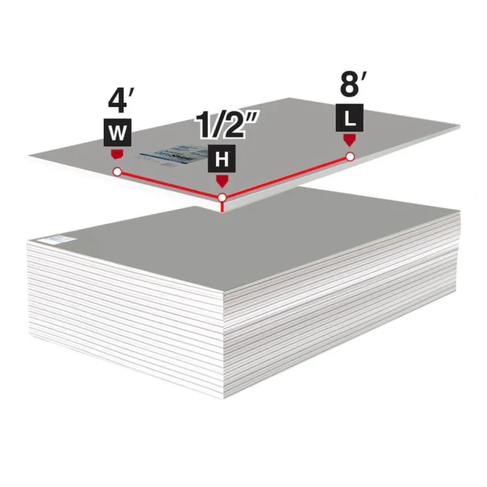 DensShield 1/2" 4x8 Gypsum Tile Backer Board | GBM