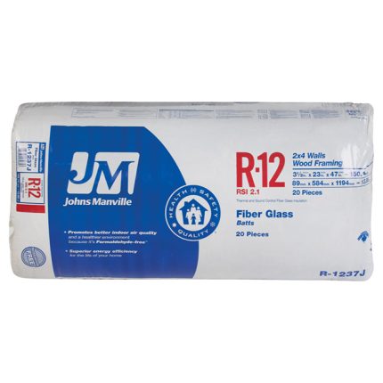 Johns Manville R12 Fibreglass Batt Insulation 150.14-Sq. Ft. 2 x 4 ...